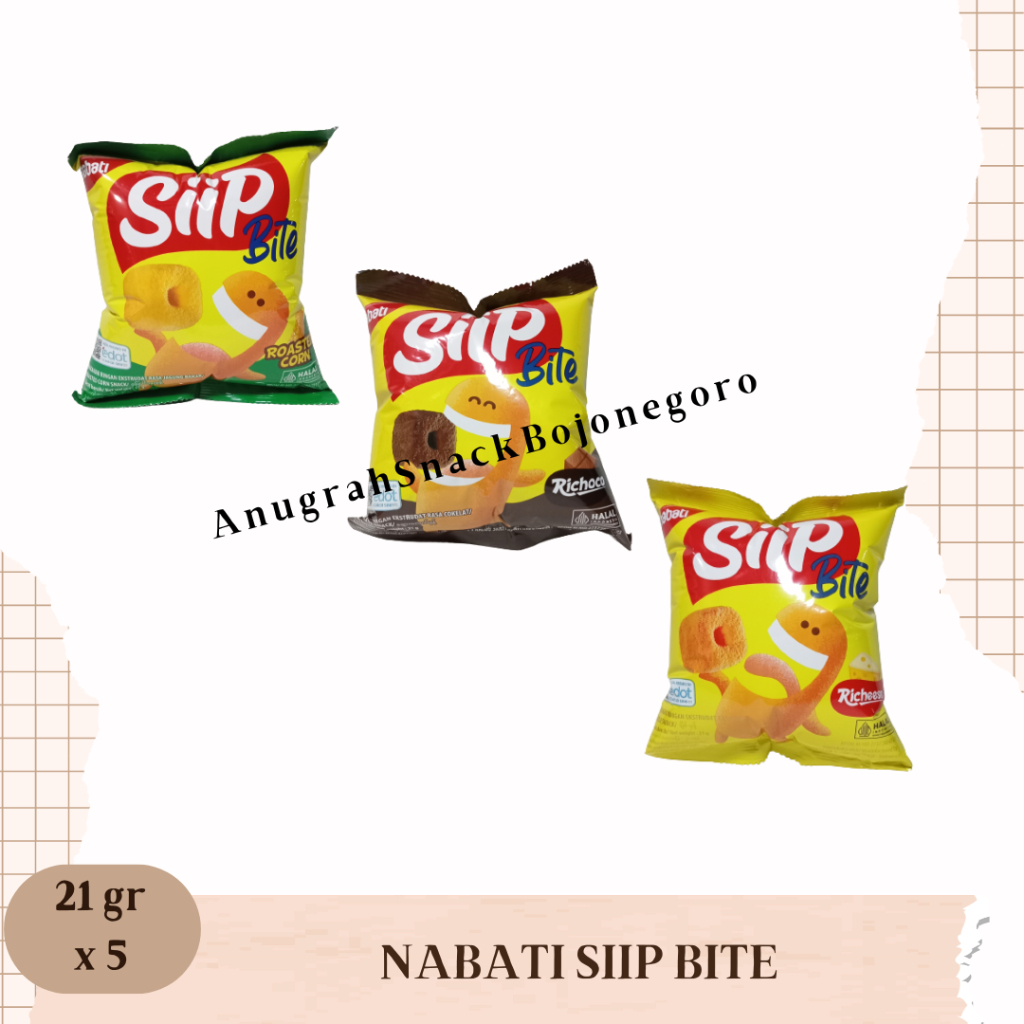 Jual Nabati Siip Bite Snack Ekstrudat 21gr x 5 (Rasa Jagung Bakar ...