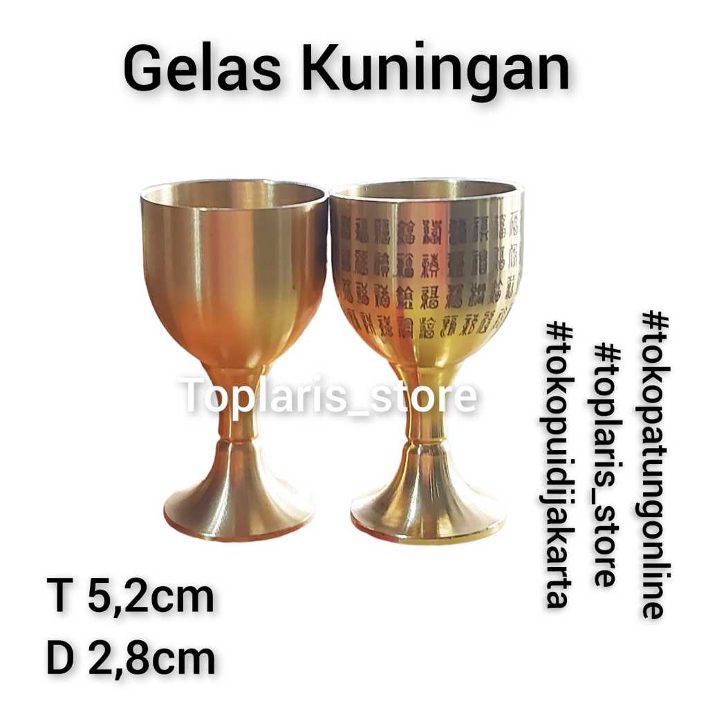 Jual Gelas Sembahyang Kuningan Premium | Shopee Indonesia