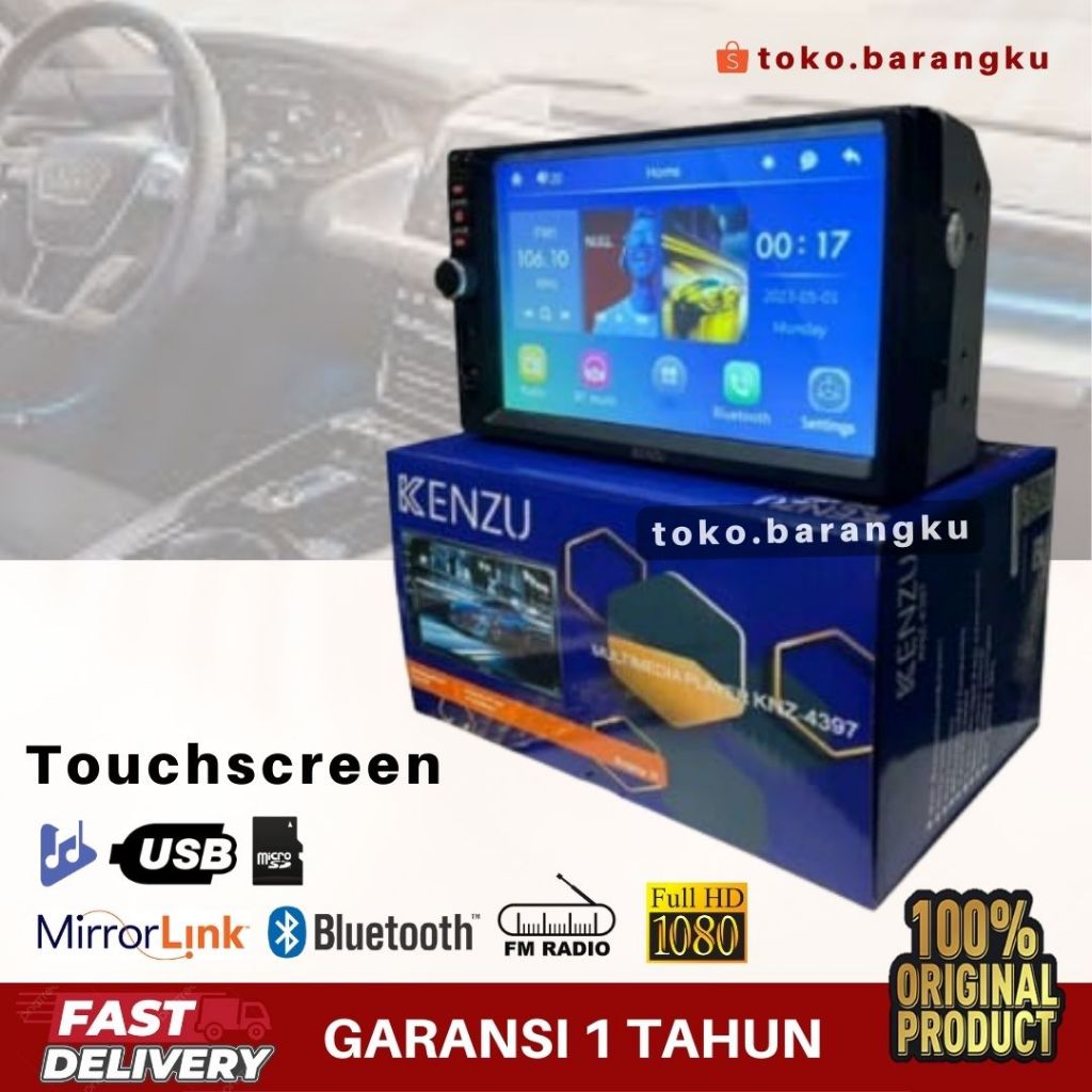 Jual Ready COD KENZU Universal Head Unit Mirrorlink Android/iPhone ...
