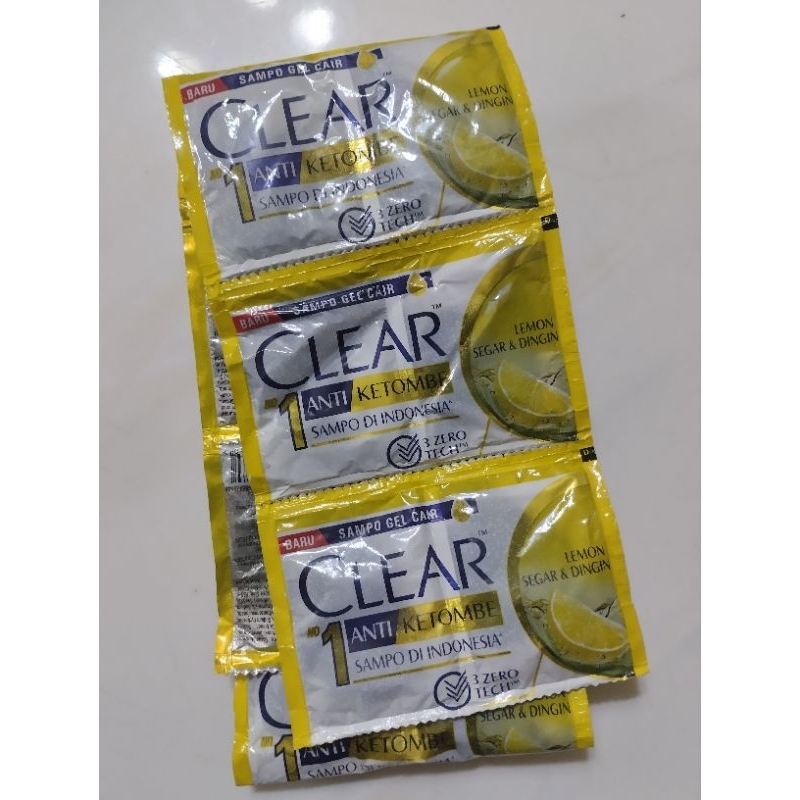 Jual Clear Anti ketombe Sampo Lemon Segar & Dingin 12x9ml | Shopee ...