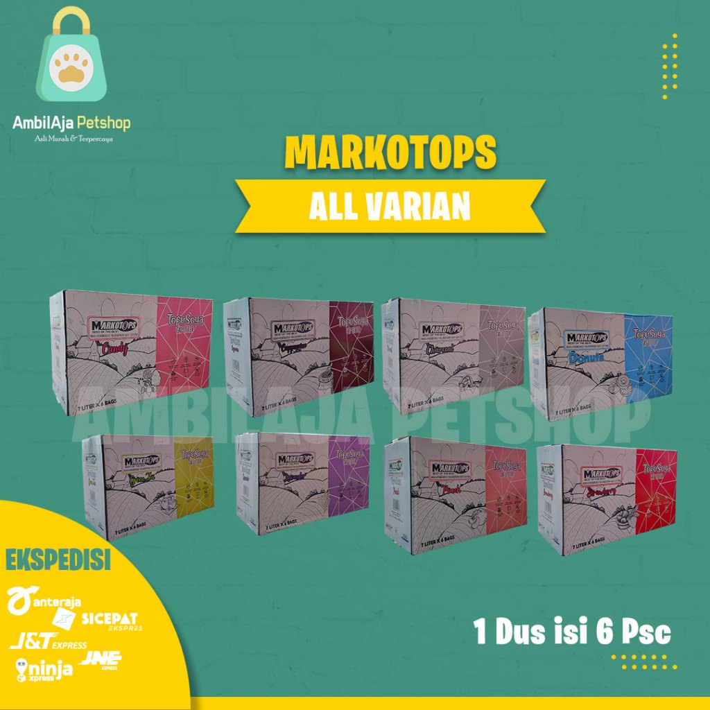 Jual MARKOTOPS - Pasir Kucing Gumpal Wangi Tofu Soya MARKOTOPS 1Dus 7 ...