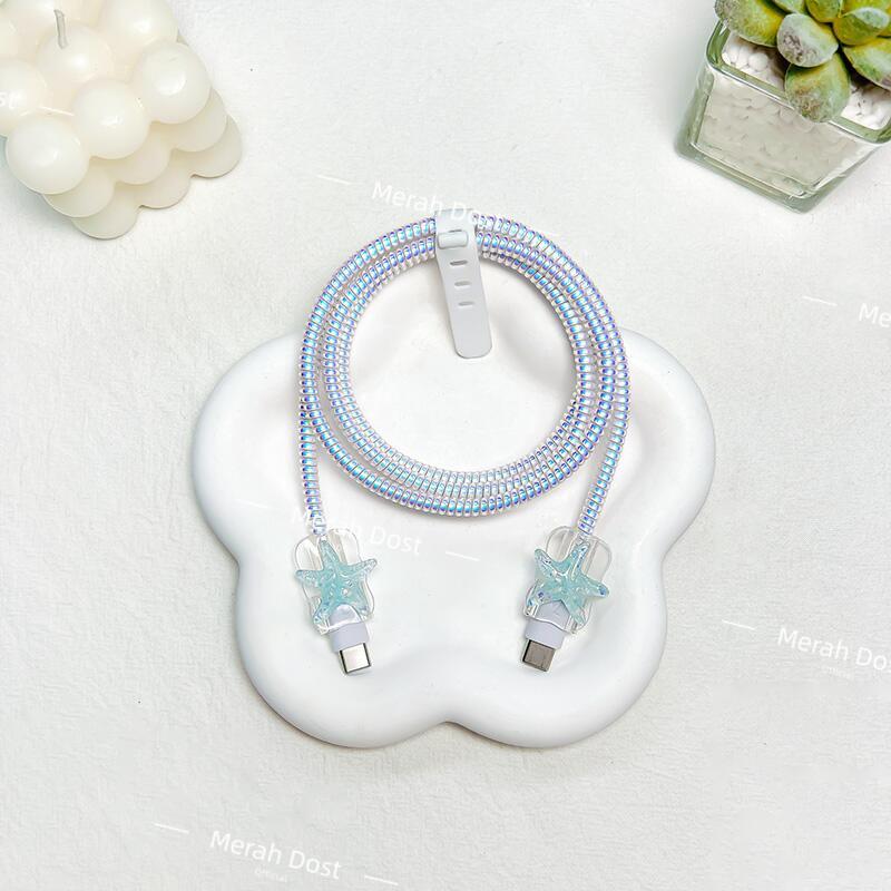 Jual 1 Set 4 item Pelindung Kabel Charger android Micro USB+Type-C dan ...