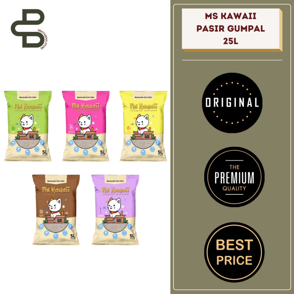 Jual PASIR KUCING MS KAWAII 25 LITER // PASIR GUMPAL KUCING ...