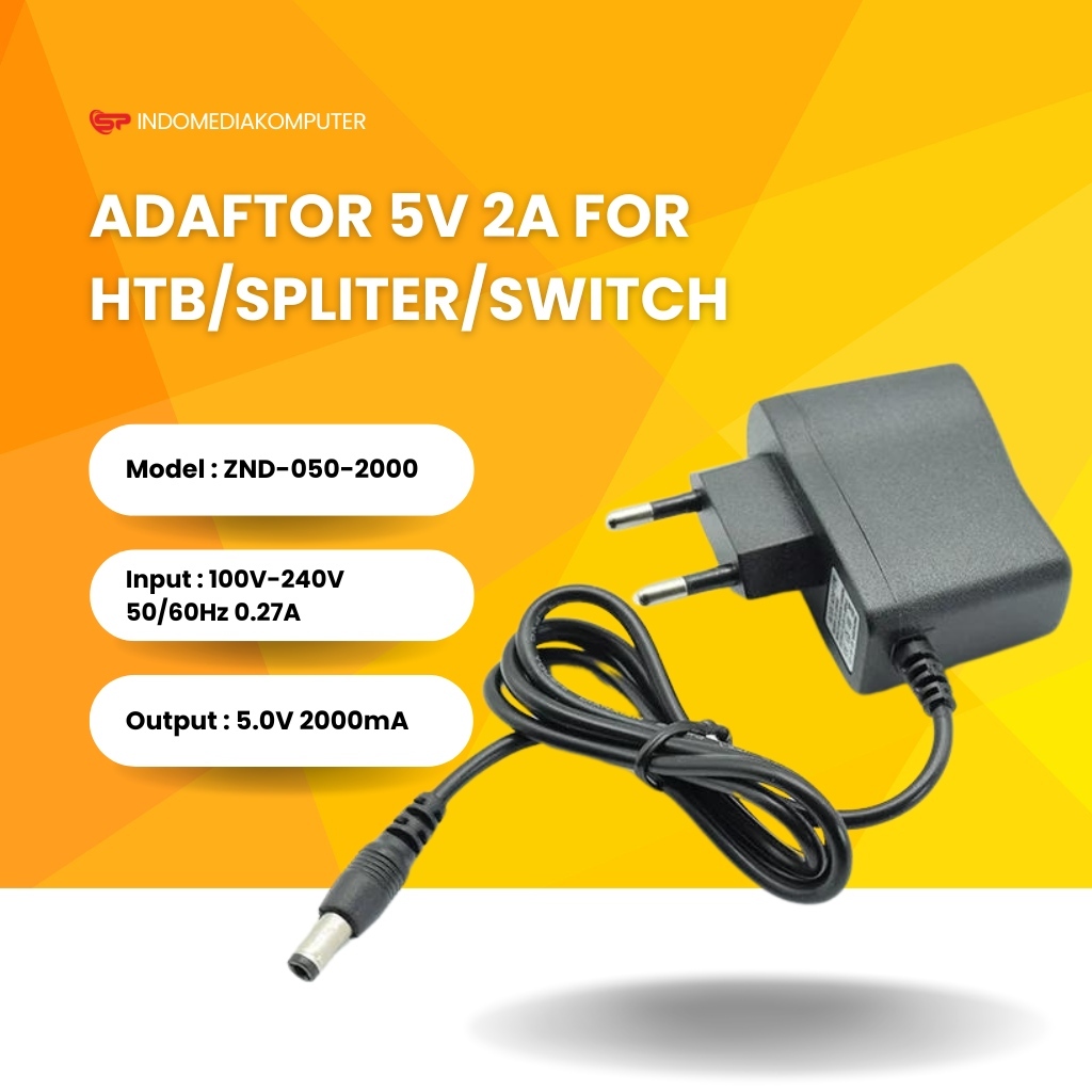Jual ADAFTOR 5V 2A PIPIH FOR HTB/SPLITER/SWITCH | Shopee Indonesia