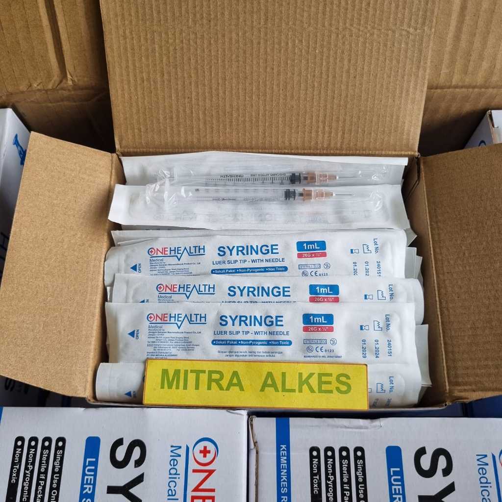 Jual Syringe 1cc ONEHEALTH. Spuit 1 cc 1ml ONE HEALTH. 1 ml OneHeal t ...