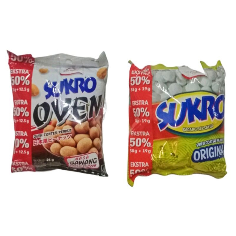 Jual Kacang Sukro Original 34gr / Sukro Oven 2000 Extra 50% Pilus Dua ...