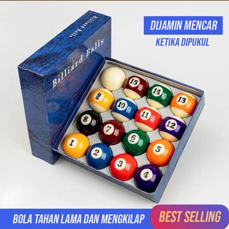 Jual PAKET SET 16 BOLA BILLIARD UKURAN 52.5MM BERKUALITAS TINGGI ...