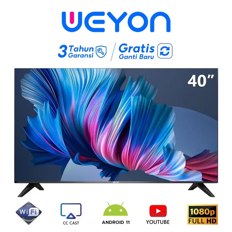 Jual [Android 11 ] Smart TV 40 inch Digital TV Weyon Animax Android TV Garansi Resmi Bisa CCTV ...