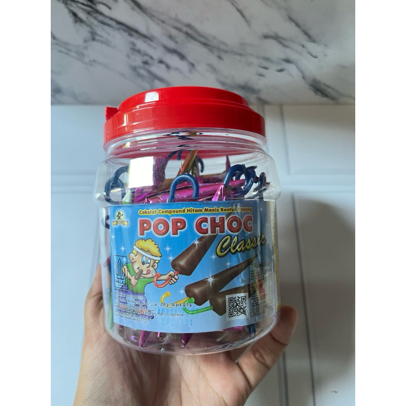 Jual POP CHOC CLASSIC PERMEN COKLAT PAYUNG JADUL ISI 50 pcs | Shopee ...