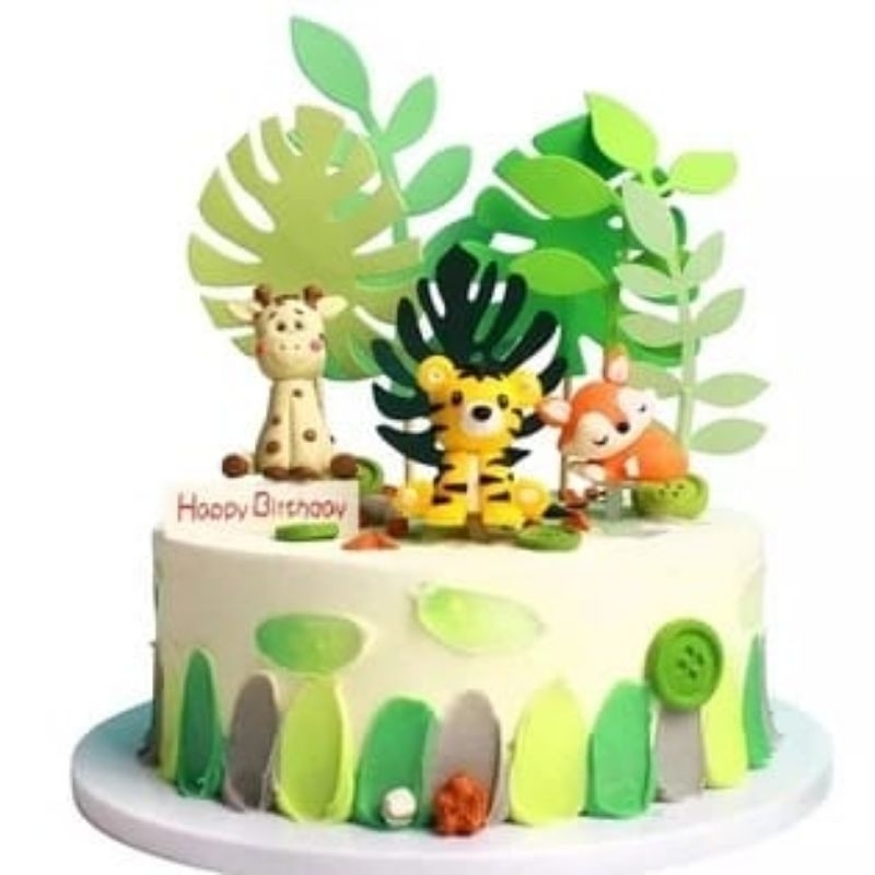Jual Hiasan Kue bentuk Tanaman Rumput Bunga Pohon- Topper Cake Ulang ...