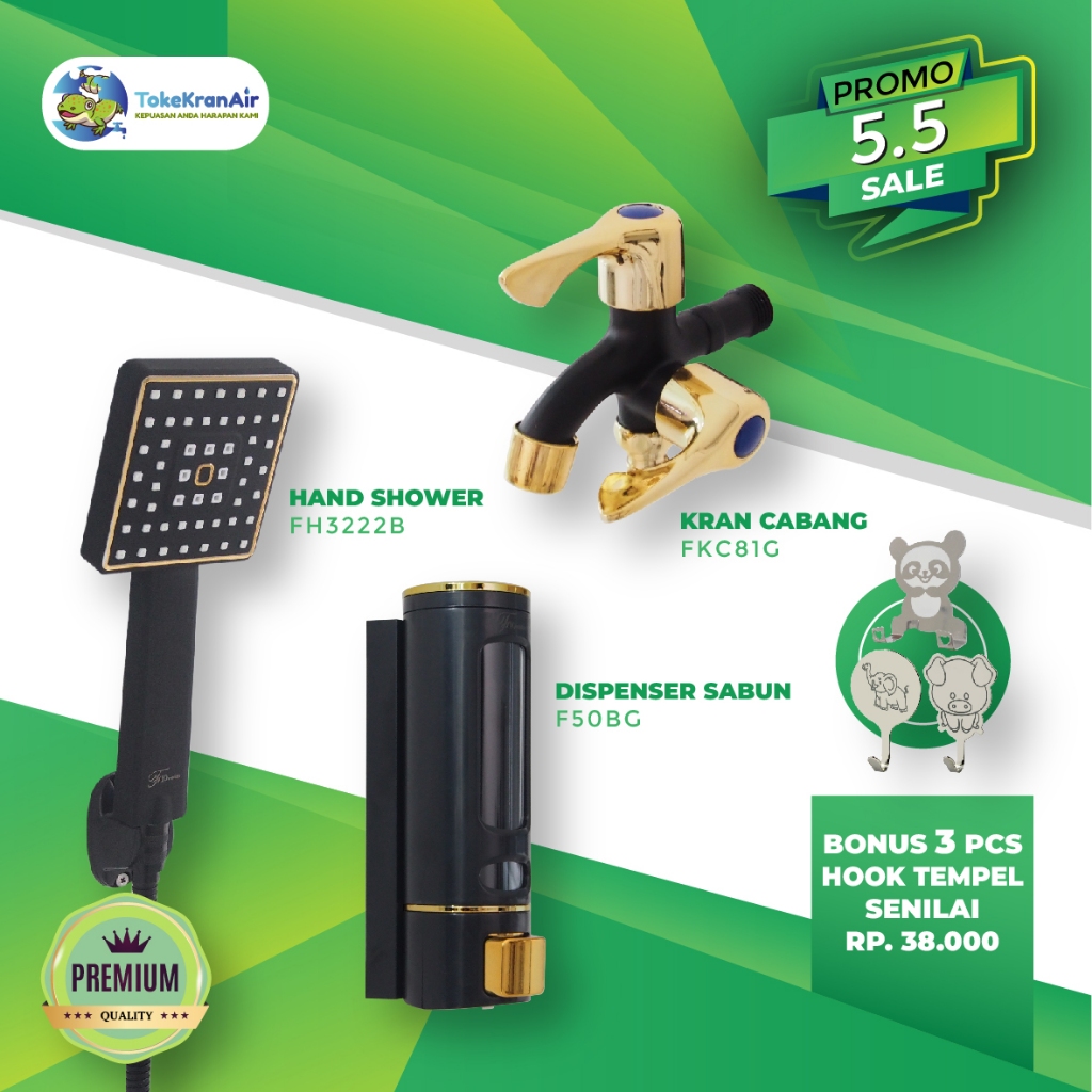 Jual Paket Hand Shower Mandi plus Keran Kran Cabang dan Dispenser Sabun ...