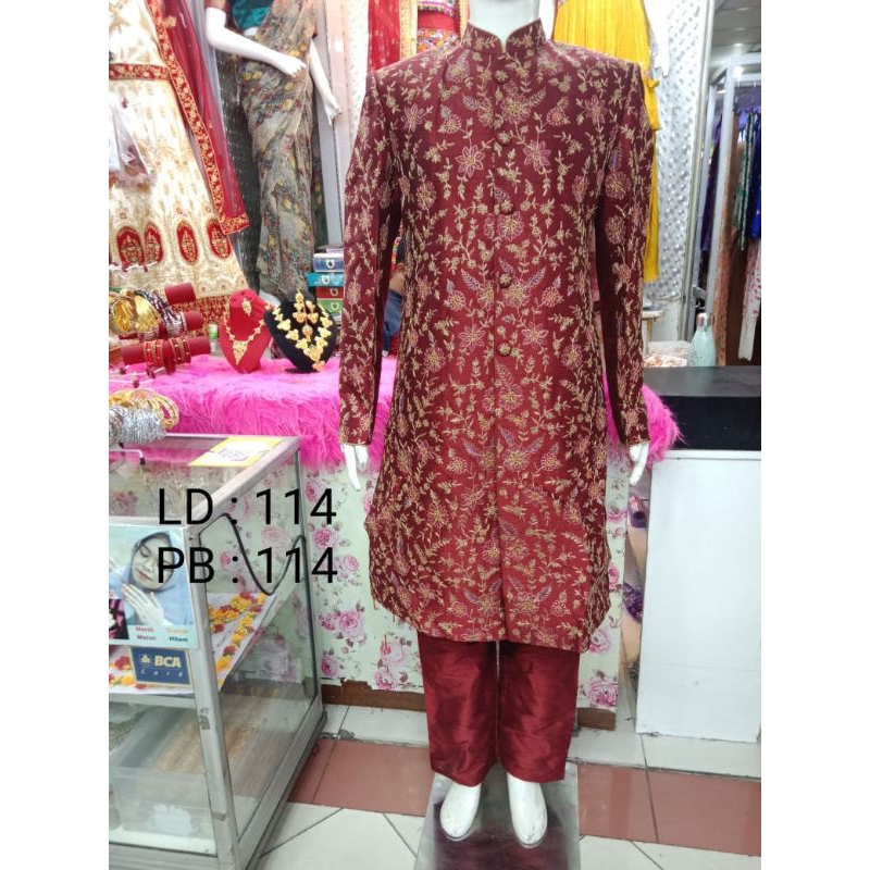 Jual #TjM215 Sherwani Kurta Pria India Premium Kostum Cosplay Baju ...