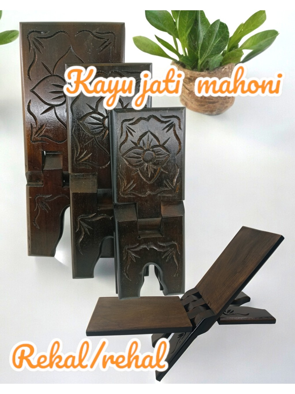 Jual Meja Rehal/Rekal / Meja Alquran lipat dari Kayu Jati Mahoni Motif ...