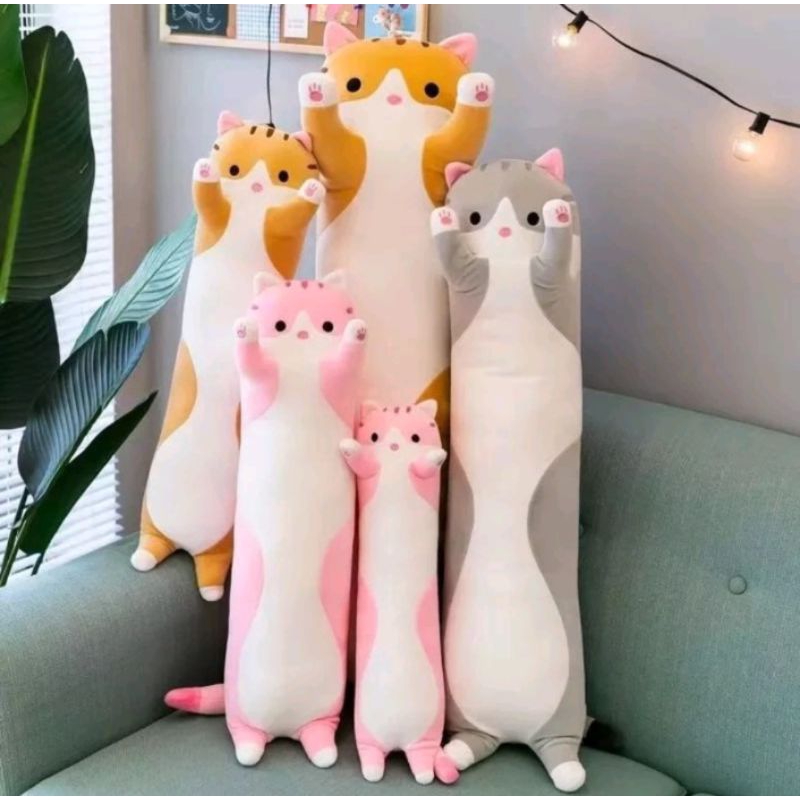Jual Boneka Guling Kucing Super Lembut Ukuran 60cm Berlabel SNI (COD ...