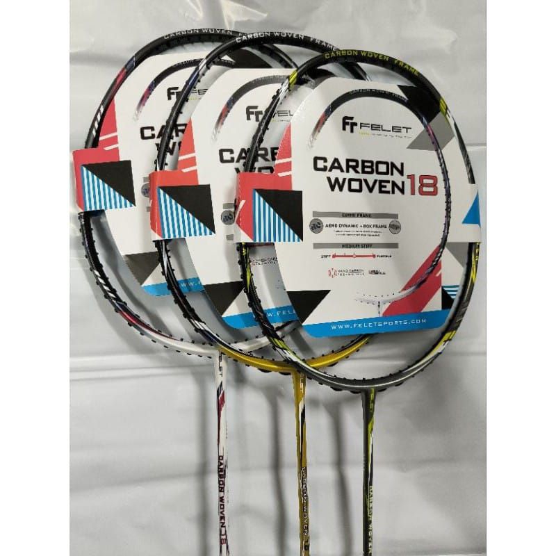Jual FELET CARBON WOVEN 18 BADMINTON RACKET ORIGINAL BY FELET | Shopee ...