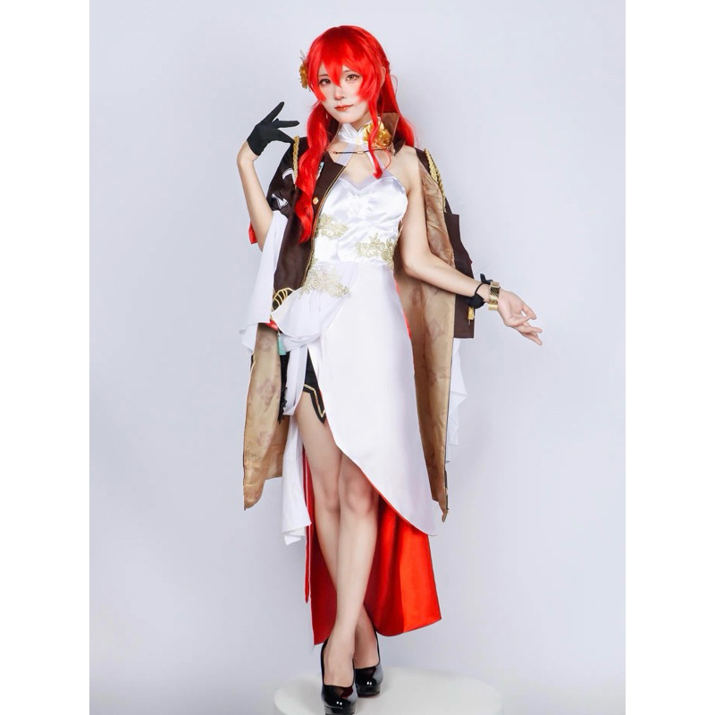 Jual 【Lolicos】Ready Honkai Star Rail Himeko Cosplay Costume Dress Set ...