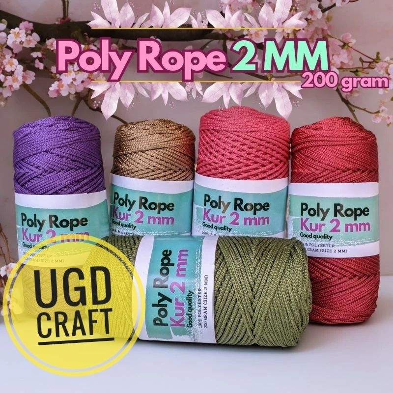 Jual Benang Rajut Poly Rope 2mm (200 gram) | Shopee Indonesia