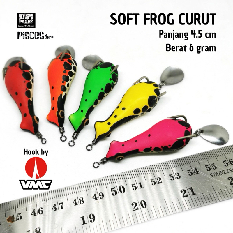 Jual SF Soft Frog Curut Panjang 45 mm berat 6 gram umpan mancing casting gabus snakehead ...
