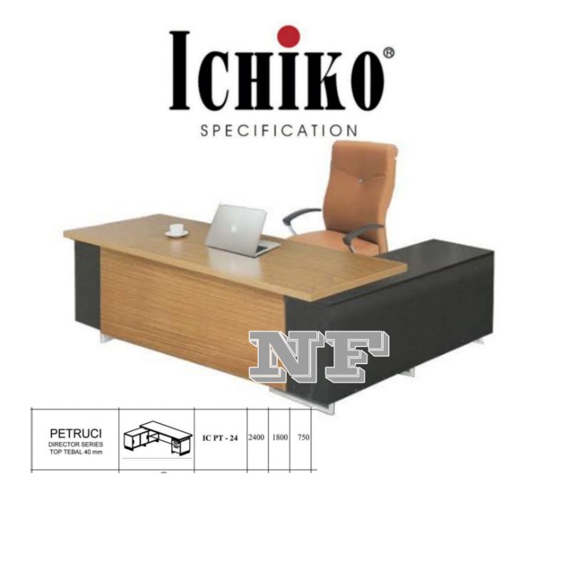 Jual MEJA KANTOR DIREKTUR PETRUCI ICHIKO IC-PT -24 HPL MEJA KANTOR ...