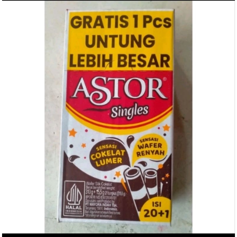 Jual astor single wafer stick coklat isi 21 | Shopee Indonesia