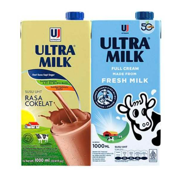 Jual Ultra Milk Chocolate/Full Cream Fresh Milk 1000ML | Shopee Indonesia
