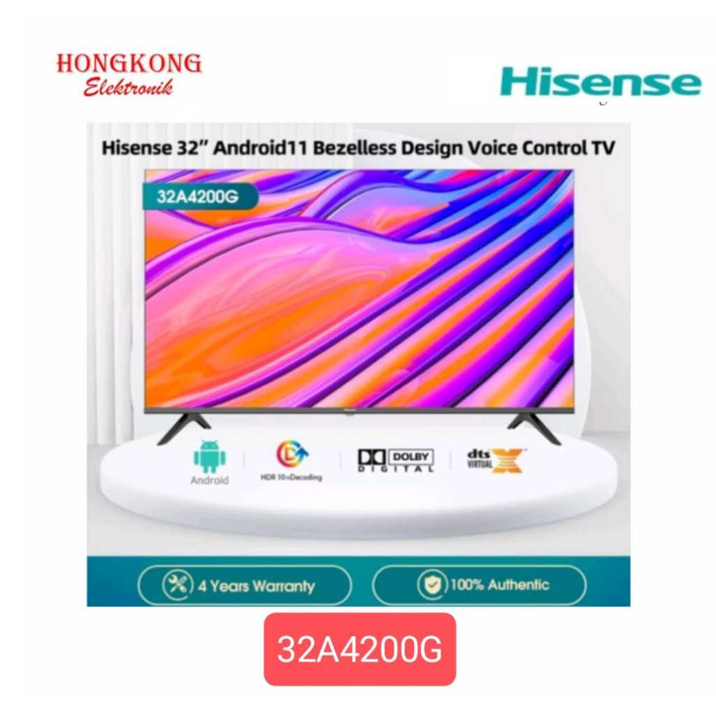 Jual Hisense Smart Android Digital TV 32 inch Full HD Bezeless 32A4200G ...