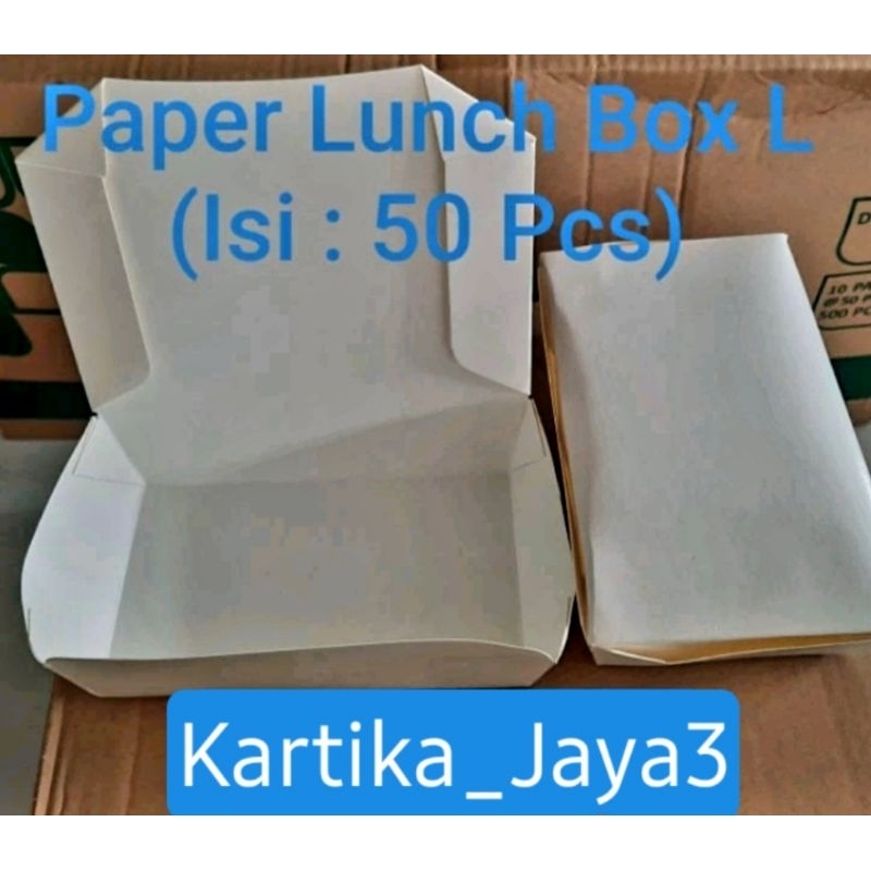 Jual Paper Lunch Box size L (isi 50pcs) | Shopee Indonesia
