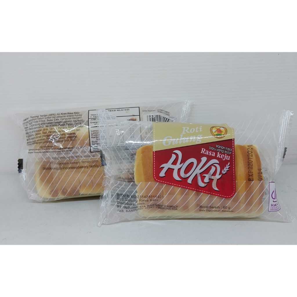 Jual AOKA Roti Panggang dan Roti Gulung Kemasan 60Gr - Roti Lembut ...