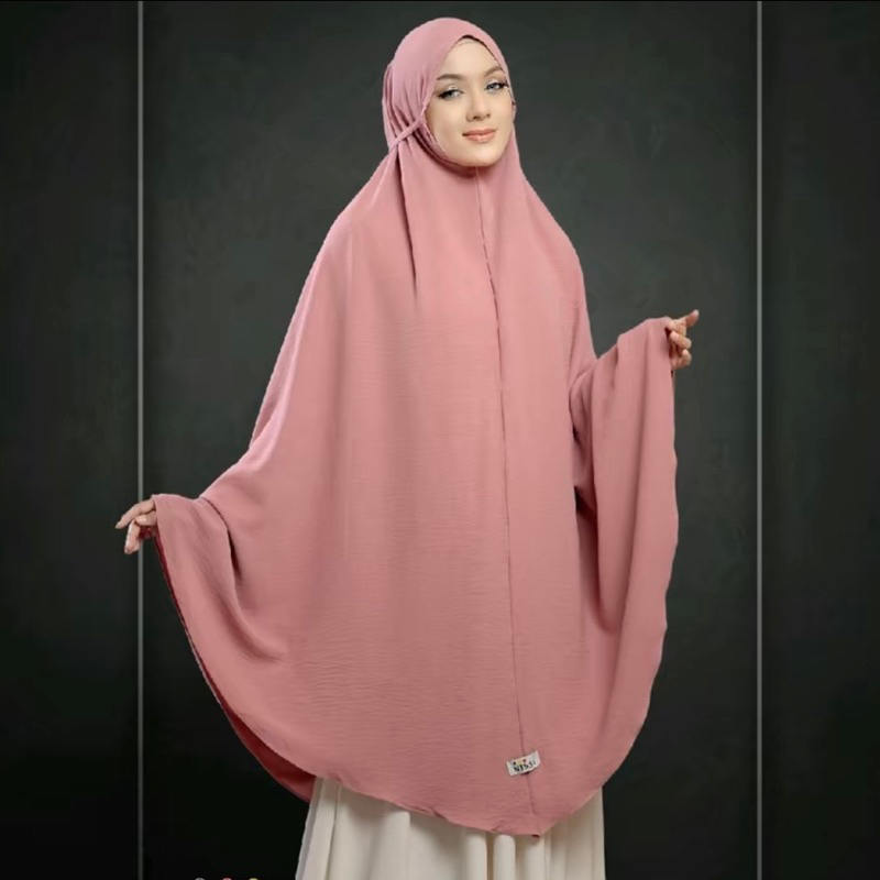 Jual OFI HIJAB Bergo Crinkle Jumbo Premium XXL Bergo Crinkle Airflow Jilbab Crinkle Jumbo Non ...