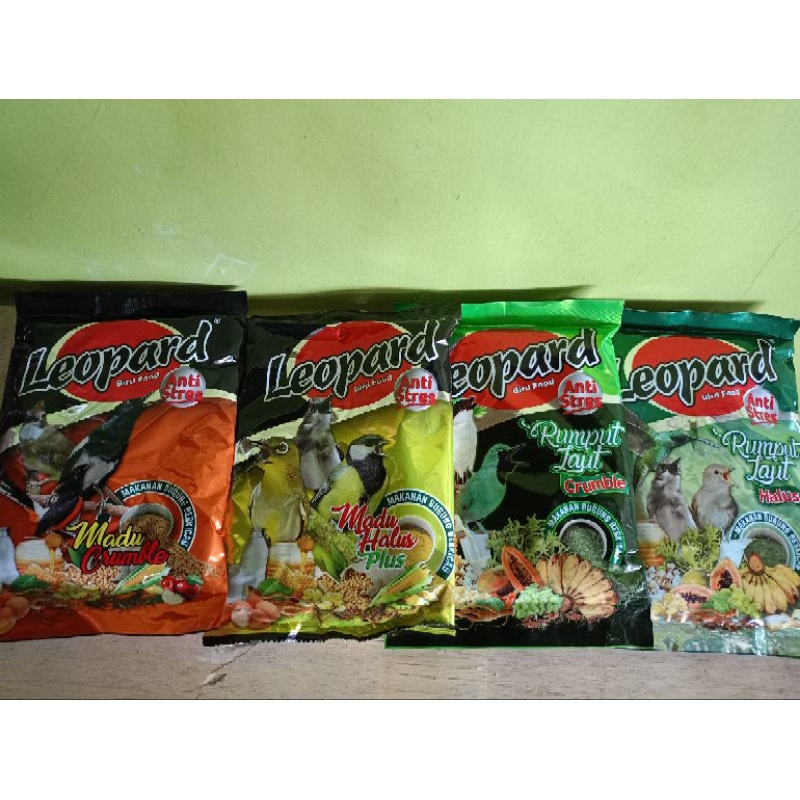Jual Leopard pakan burung berkicau Varian Rasa Madu dan Rumput Laut ...