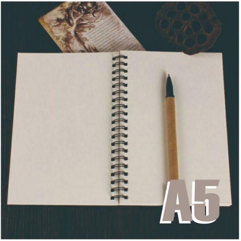 Jual buku Sketsa A5 dan A6 polos, book paper dan brown paper. | Shopee ...