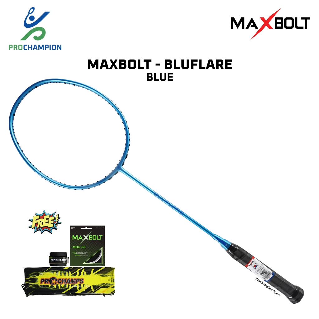Jual New Raket Badminton Original MAXBOLT BLUFLARE BLUE FLARE | Shopee ...