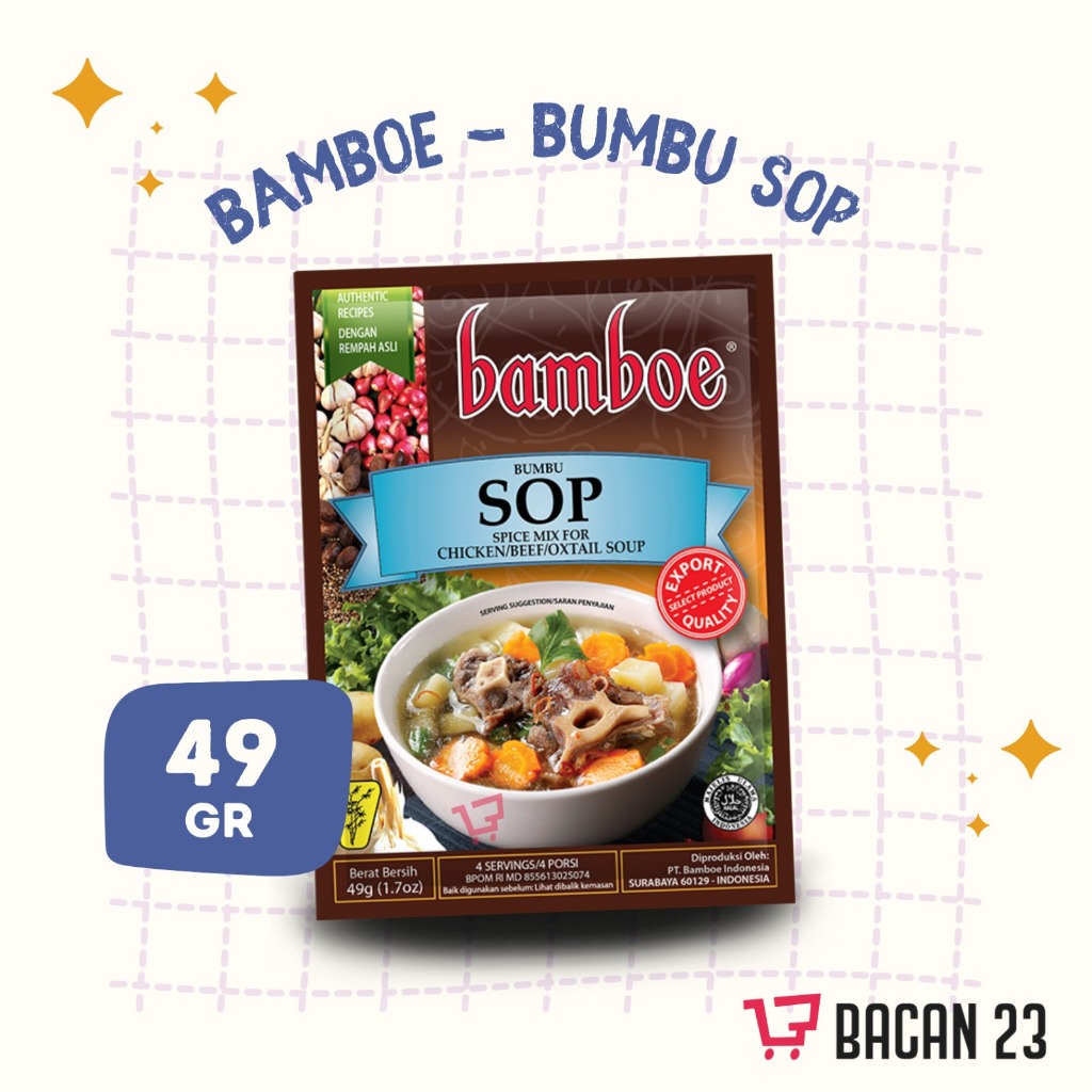 Jual Bamboe Bumbu Instan Sop (49 Gr) / Bumbu Dapur Instan / Penyedap ...