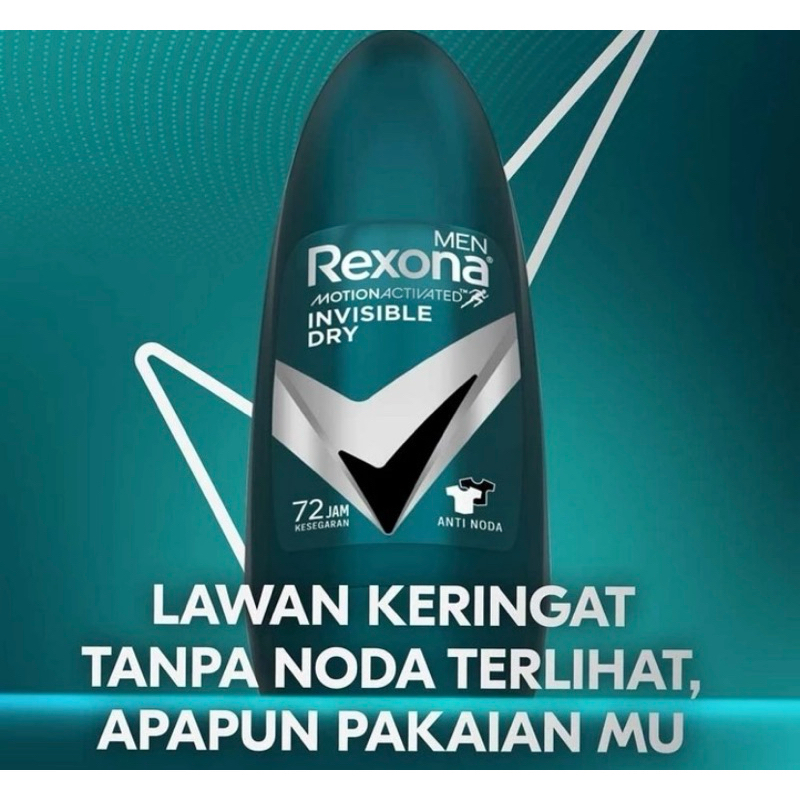 Jual REXONA Men Roll On Deodorant Invisible Dry 45 mL | Shopee Indonesia