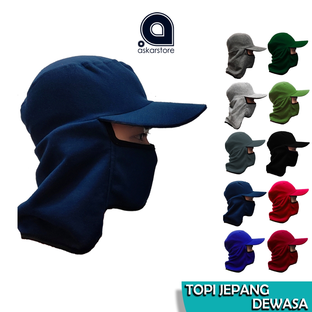 Jual Topi jepang masker anti panas untuk mancing/mendaki/berkebun/kerja ...