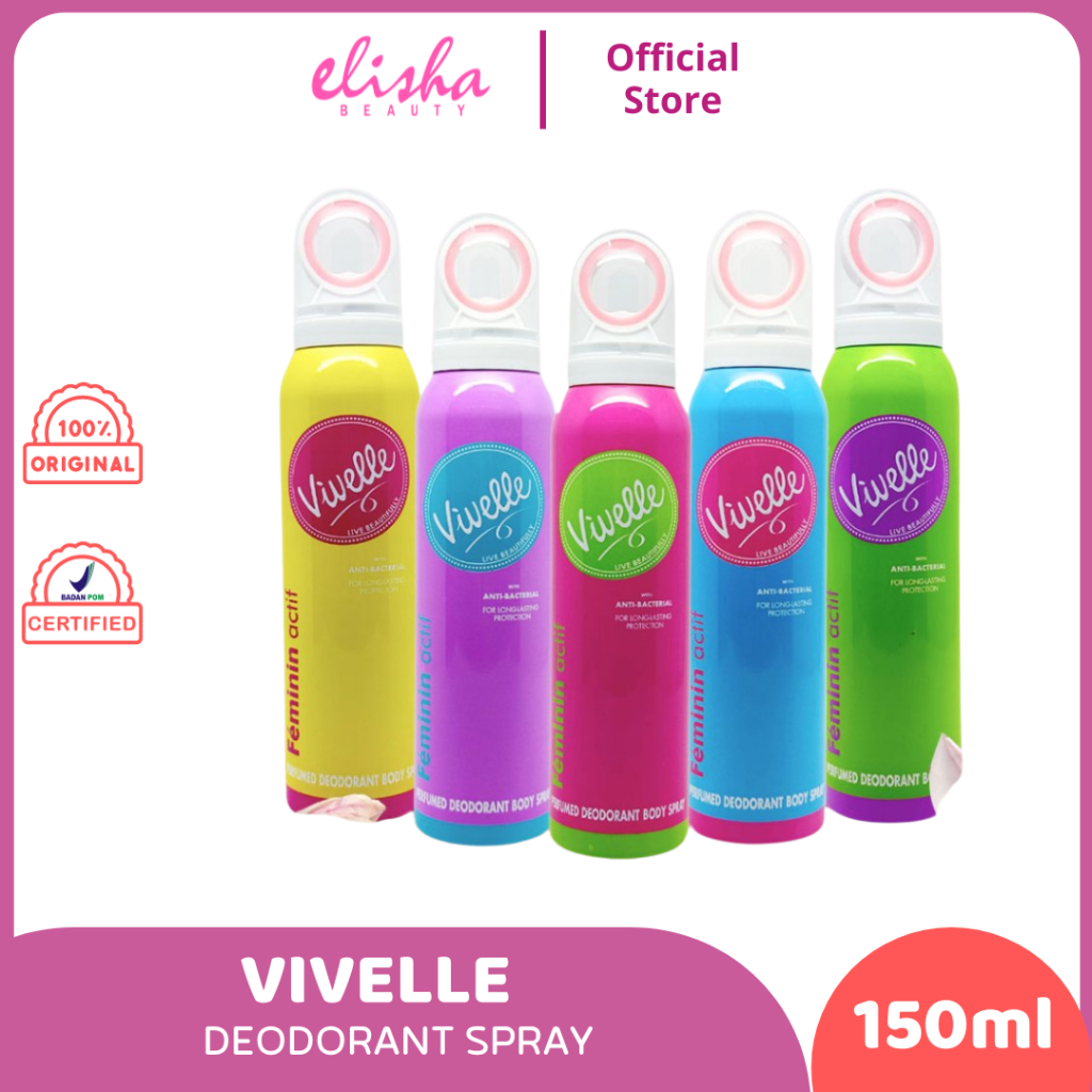 Jual VIVELLE DEODORAN SPRAY 150ML | Shopee Indonesia
