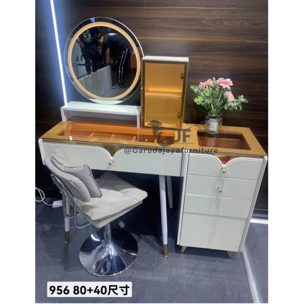 Jual MEJA RIAS CERMIN LED BULAT /MEJA RIAS MINIMALIS/MEJA RIAS MODERN ...