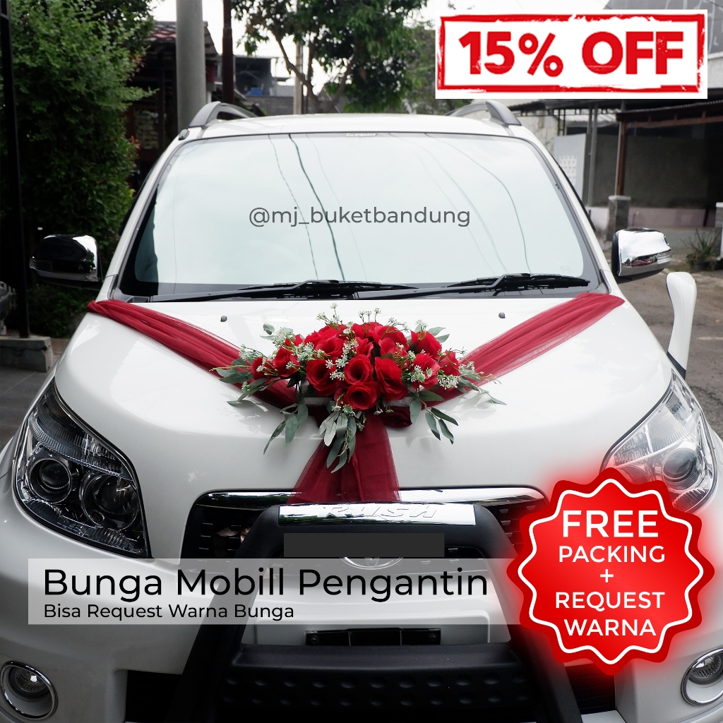 Jual BUNGA MOBIL PENGANTIN HIASAN DEKOR MOBIL PENGANTIN / DEKORASI ...