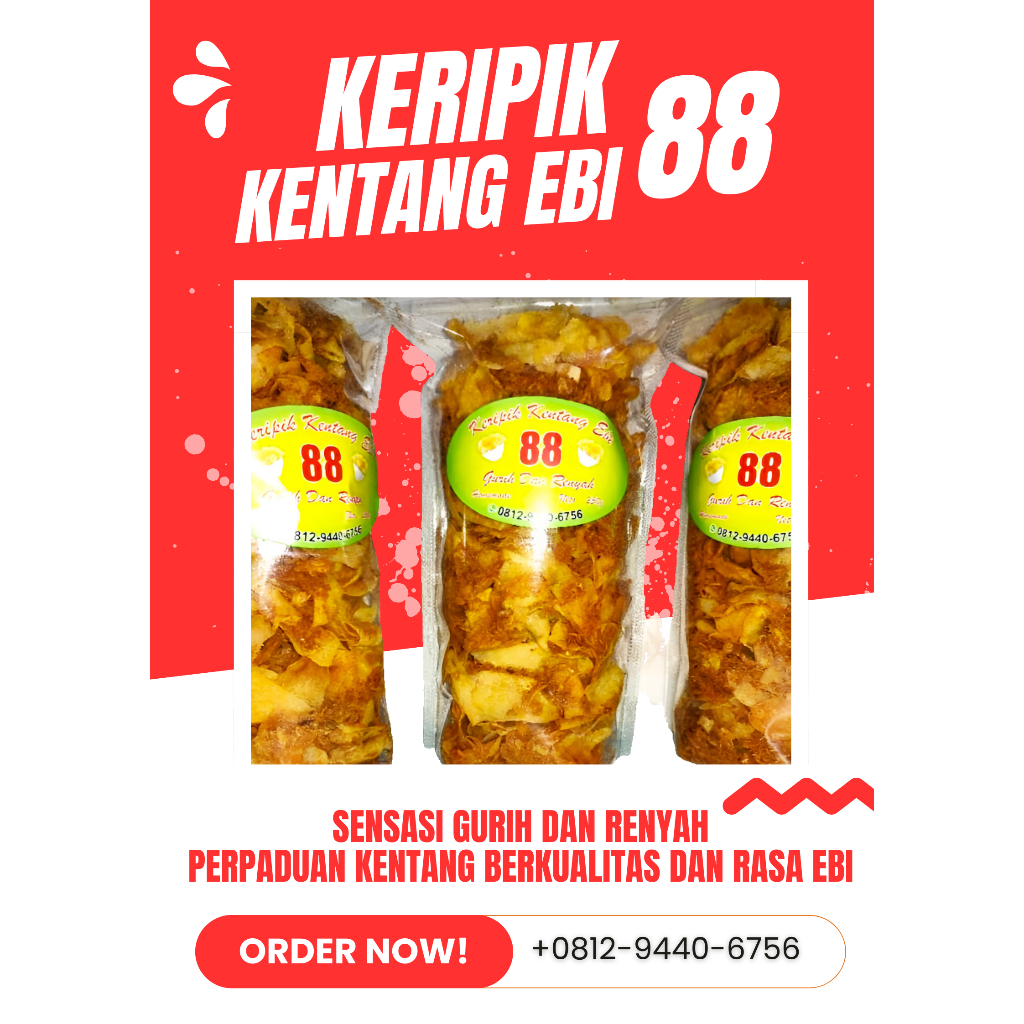 Jual Keripik Kentang Ebi 88 250gr: Camilan Gurih yang Wajib Dicoba! | Shopee Indonesia