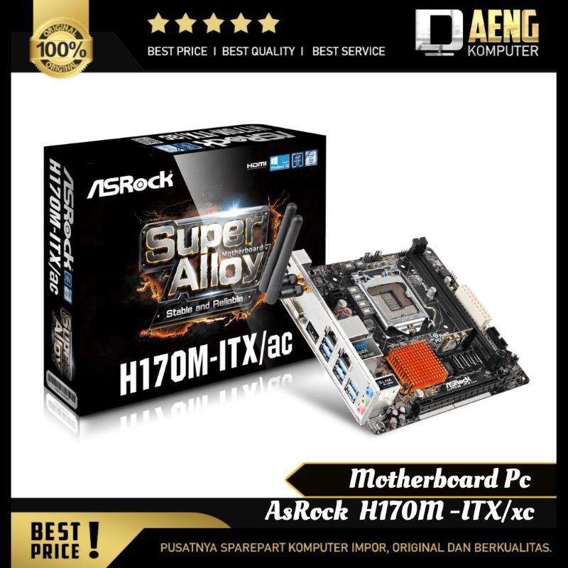 Jual Motherboard Mainboard Mobo ASRock H170M - ITX/ac Mini Itx Socket ...