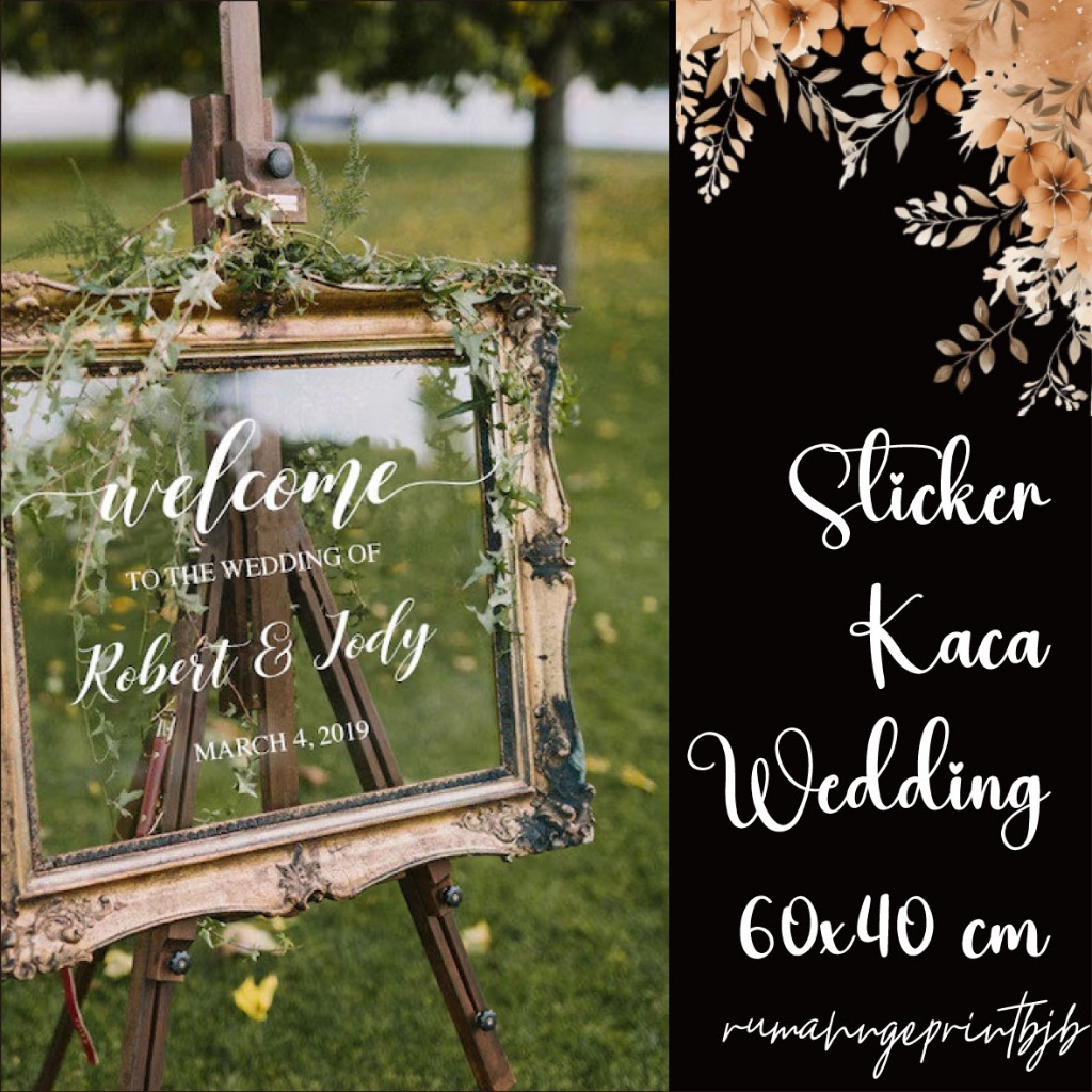 Jual Stiker KACA WEDDING Cutting Welcome Sign 40 x 60 cm Dekorasi ...