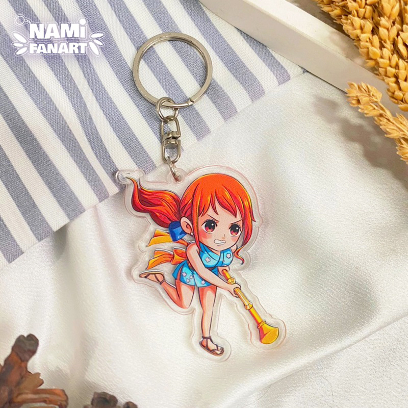 Jual One Piece Nami Tongkat Gantungan Kunci Keychain Anime Merchandise ...