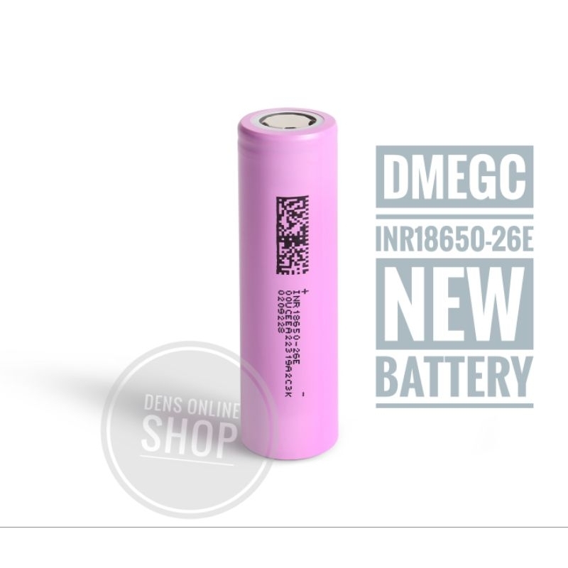 Jual Baterai INR18650-26E DMEG 2600mAh 5C High Drain ORIGINAL | Shopee Indonesia
