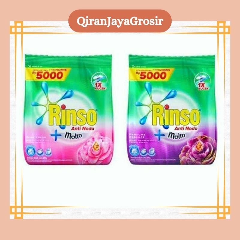 Jual RINSO 5000 KEMASAN EKONOMIS | RINSO MOLTO 195 GR | Shopee Indonesia