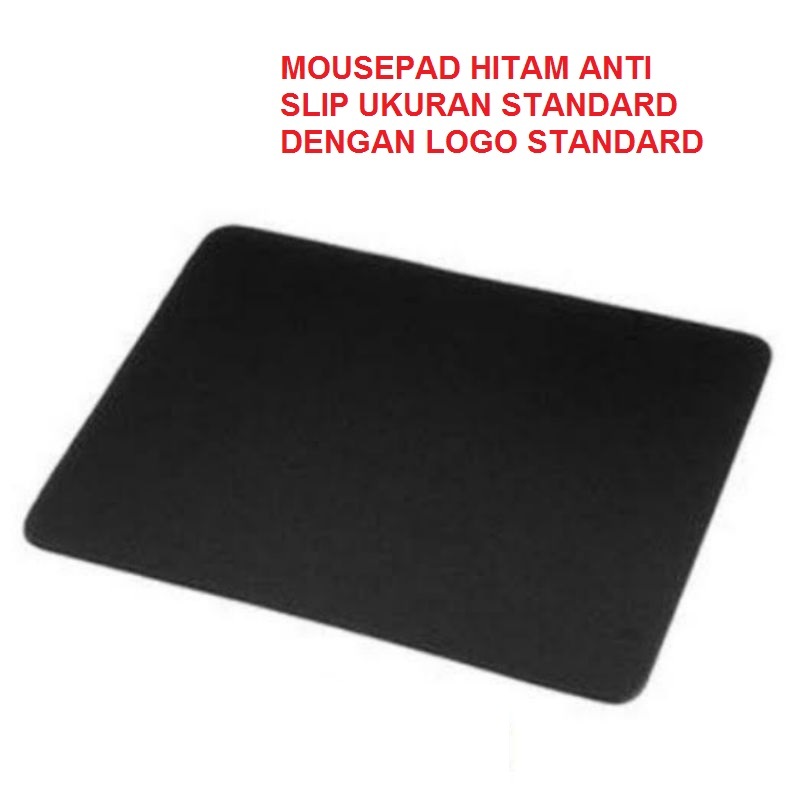 Jual MOUSEPAD MOUSE PAD ANTI SLIP HITAM MURAH UKURAN STANDARD | Shopee ...