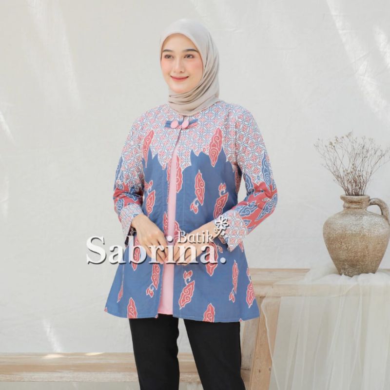 Jual Baju Batik Wanita Terbaru 2024 Atasan Batik Wanita Kerja Kekinian ...
