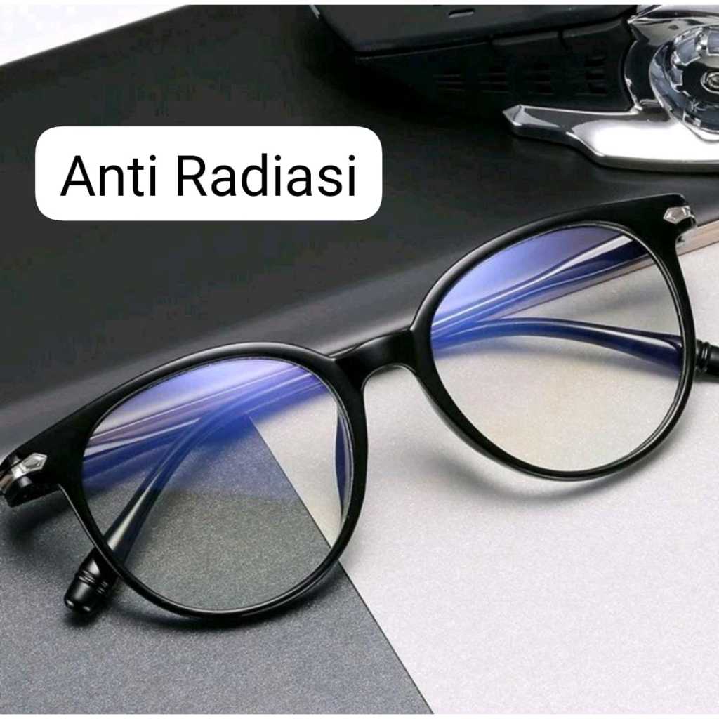 Jual KACAMATA ANTI RADIASI KACA MATA WanitaPria Frame Sunglasses Lensa ...