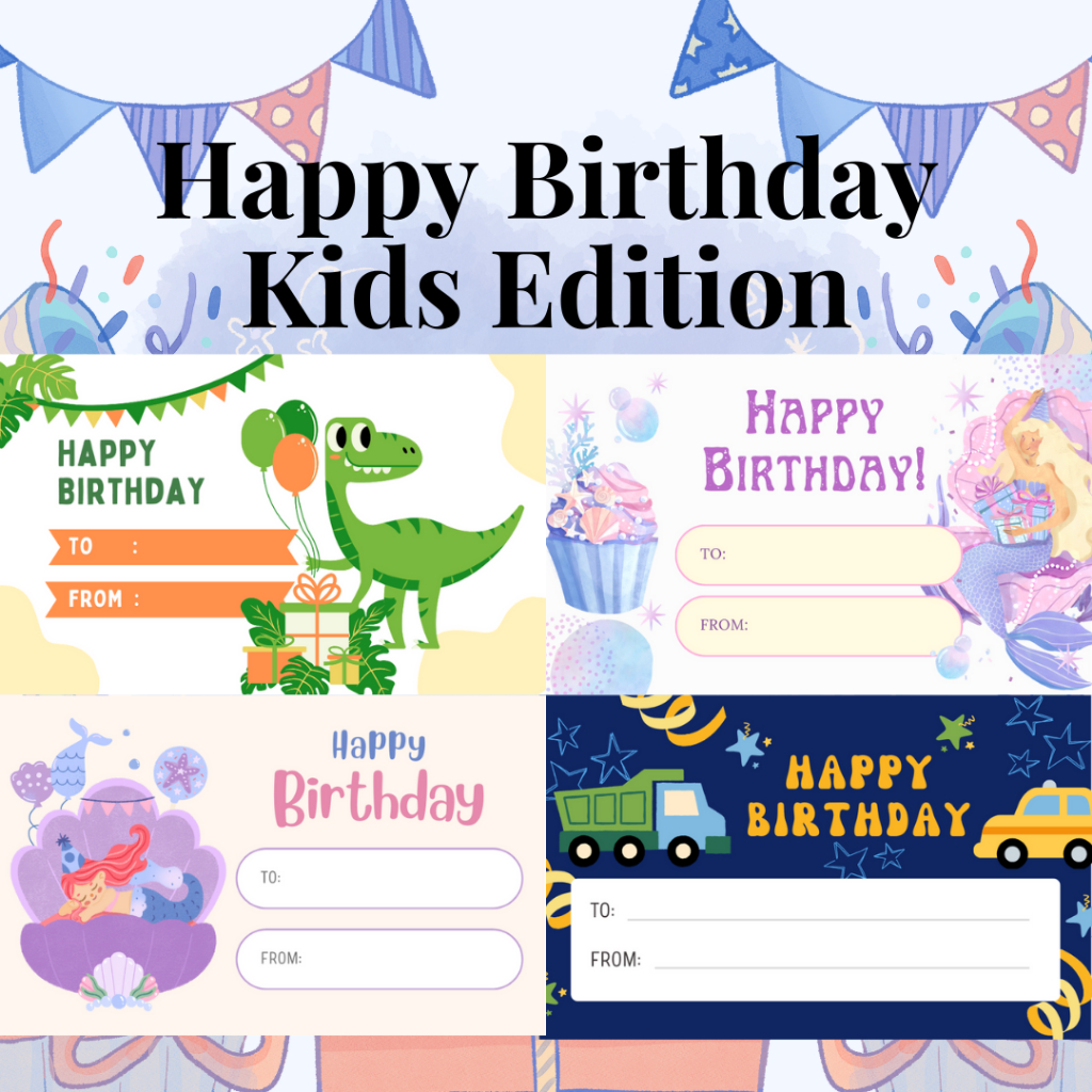 Jual Greeting Card BIRTHDAY KIDS EDITION / Gift Card Kartu Ucapan Ulang ...