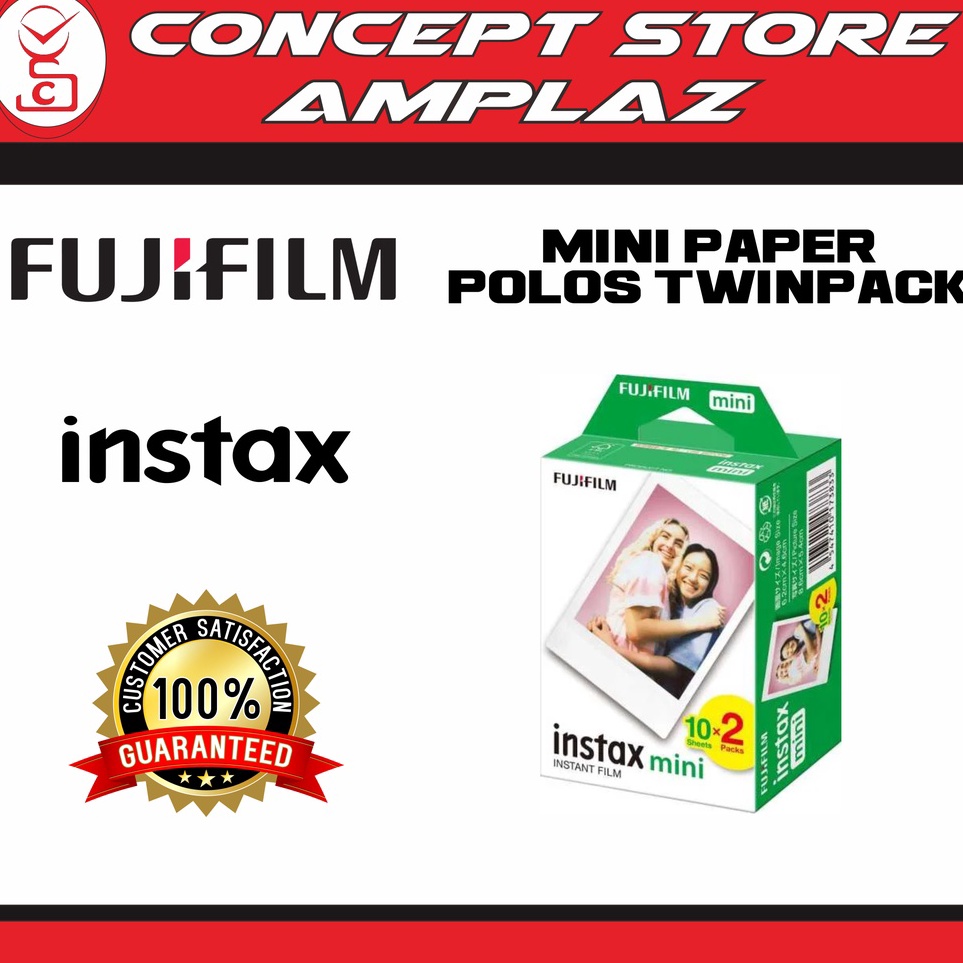Jual FUJIFILM INSTAX PAPER MINI FILM PHOTO PAPER POLOS 2 PACKS TWINPACK ...