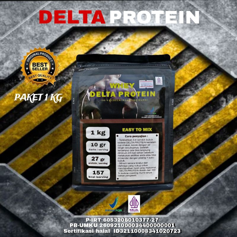 Jual WHEY PROTEIN DELTA PROTEIN 1KG BUBUK KEDELAI PROTEIN 1000 gram ...